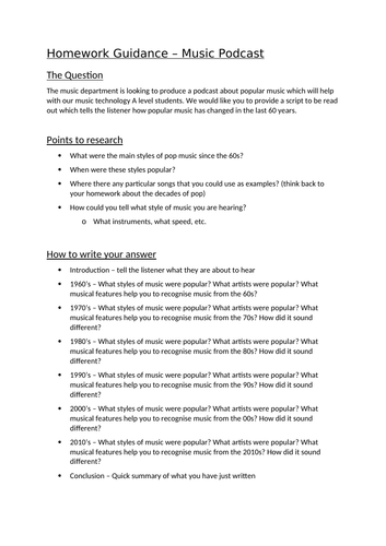 12 Lesson Pop Music Composition Project | Teaching Resources