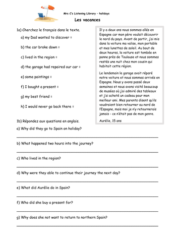Holidays Listening Audio | Teaching Resources