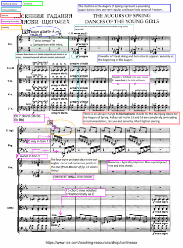 Stravinsky - The Rite of Spring - The Augurs of Spring - Edexcel A ...