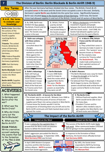 Berlin Crisis - Blockade & Airlift - Cold War & Superpower - GCSE ...