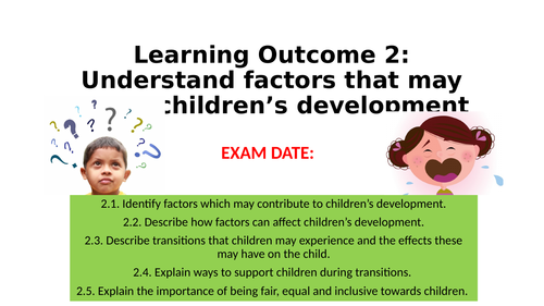 CACHE Level 2 Award in Child Development and Care (VRQ) - Unit 3 (Exam ...