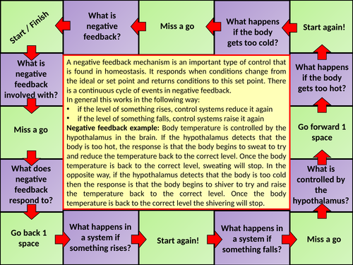 AQA GCSE Biology (Science) Negative Feedback & the Production of ...
