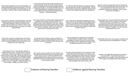 The Roaring Twenties | Teaching Resources