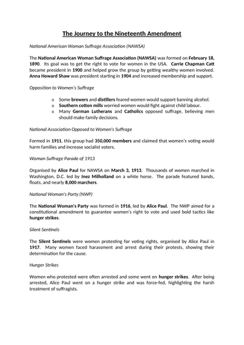 19th Amendment, Suffrage and Women's Rights in Twentieth Century ...