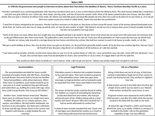 The Experience of African Americans - Slavery, Abraham Lincoln, Civil ...