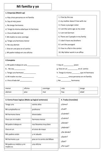 KS3/4 Spanish - Pool of resources on family | Teaching Resources