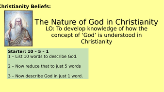 AQA GCSE RE RS - Christianity Beliefs - L1 Nature of God | Teaching ...