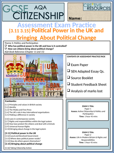 Political Power in the UK - Citizenship | Teaching Resources