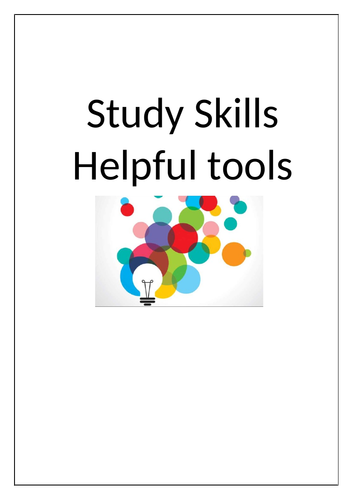Study skills booklet for GCSE/A-Level | Teaching Resources