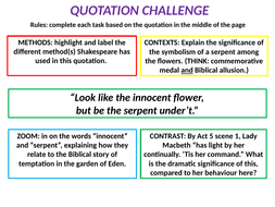 Macbeth: 10 x Explode a Quotation resources | Teaching Resources
