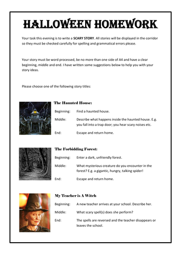 Halloween Assembly + Activities + Story + Homework! | Teaching Resources