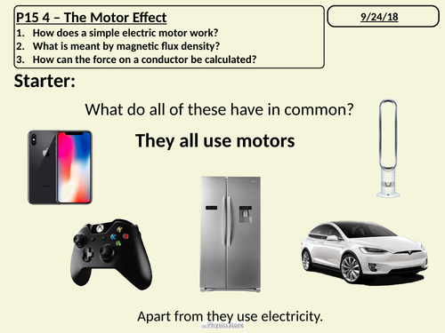 KS4 GCSE Physics AQA P15 4 The Motor Effect Lesson Bundle | Teaching ...