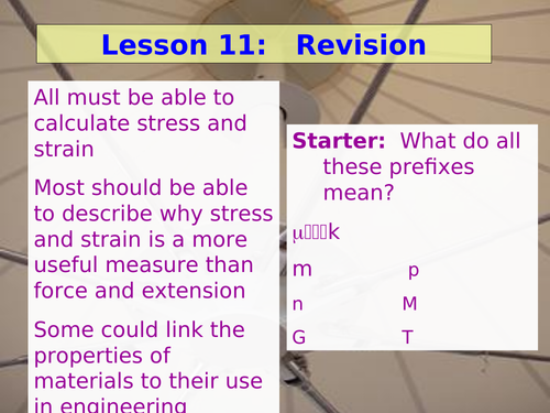 TVQ Level 3 Engineering Unit 1 - Material Properties | Teaching Resources