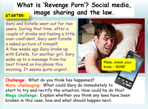 Revenge Porn - Social Media Safety / RSE | Teaching Resources