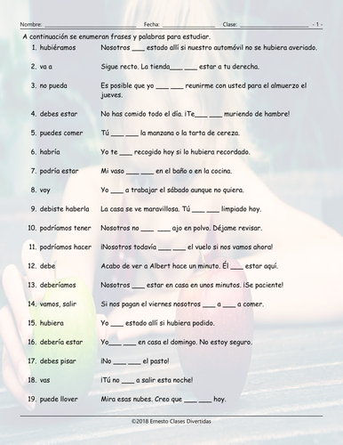 Possibility Modals Spanish Study Sheet | Teaching Resources