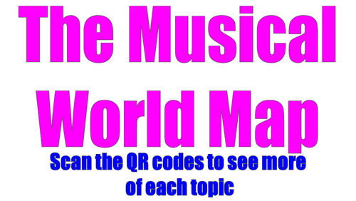 Musical World Map Display | Teaching Resources