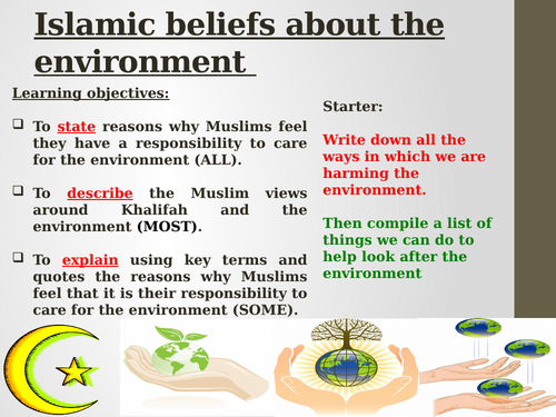 Environment - Stewardship (Christianity) & Khalifa (Islam) | Teaching ...