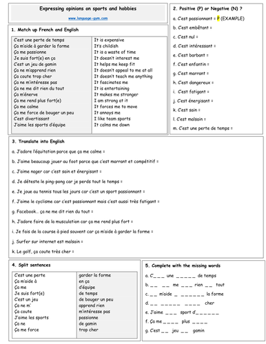 KS3/KS4 French - Hobbies super-pack (43 resources) | Teaching Resources