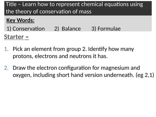C1 Atomic Structure AQA (1-9) | Teaching Resources C1 Atomic Structure AQA (1-9) | Teaching Resources