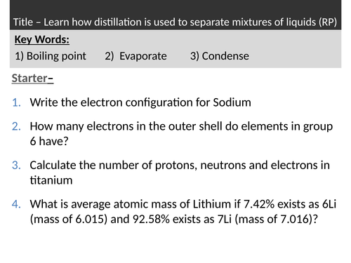 C1 Atomic Structure AQA (1-9) | Teaching Resources C1 Atomic Structure AQA (1-9) | Teaching Resources