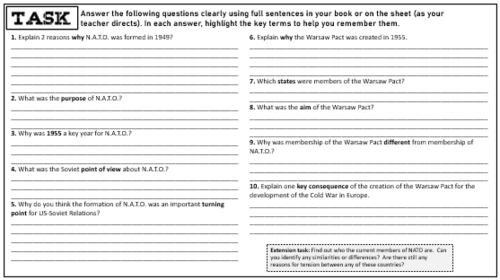 NATO & Warsaw Pact - Cold War & Superpower Relations - GCSE History ...