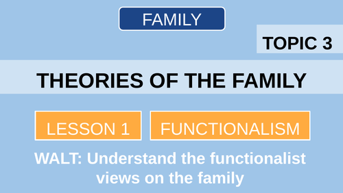 Theories of the Family - AQA A-level Sociology - Family Unit - Topic 3 ...