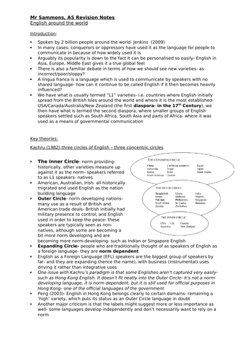 BUNDLE- all notes and knowledge organiser for new English Language AQA ...