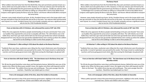 The Bonus March, 1932 | Teaching Resources