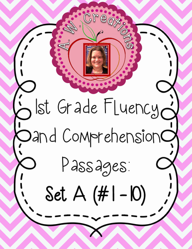 1st Grade Fluency Passages with Comprehension Questions Set A (#1-10 ...