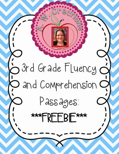 3rd Grade Fluency Passages with Comprehension Questions FREEBIE ...