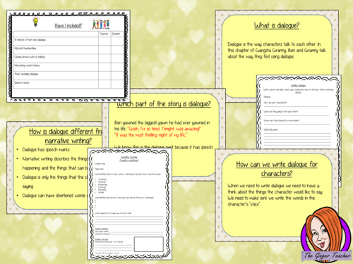 Complete Lesson Writing Dialogue – Gangsta Granny | Teaching Resources