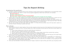 Teacher Report Writing - Tips and Example Statements | Teaching Resources