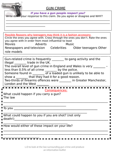 Gun Crime unit | Teaching Resources