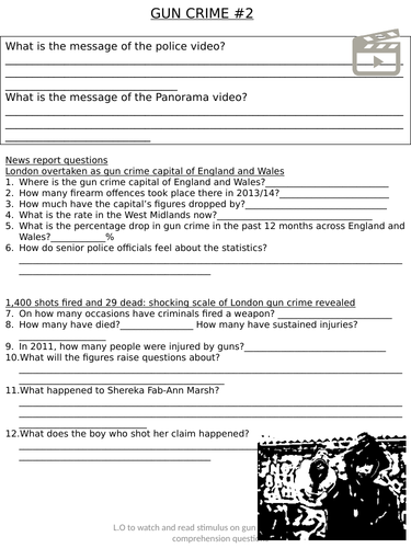 Gun Crime unit | Teaching Resources