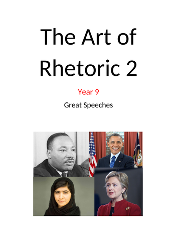The Art of Rhetoric Year 9 | Teaching Resources