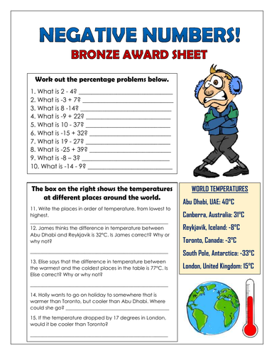 KS2 Negative Numbers! | Teaching Resources