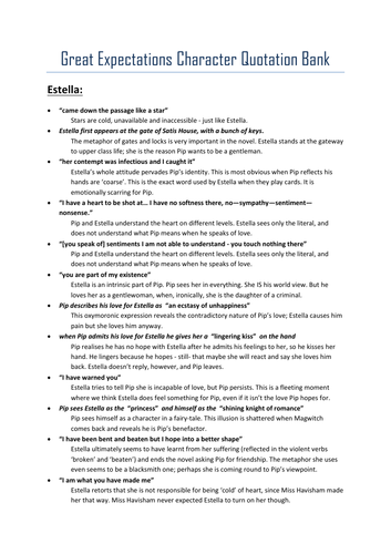 Great Expectations Character Quotation Bank | Teaching Resources