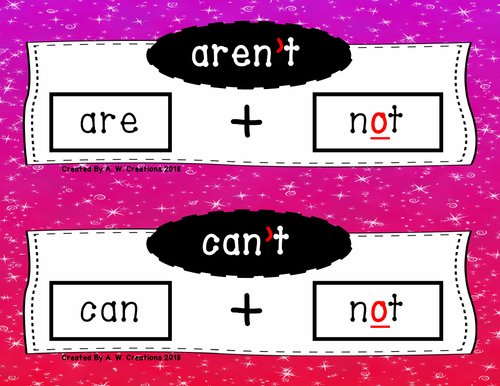 Phonics Posters - Contractions *FREEBIE* | Teaching Resources