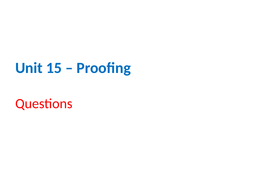 IGCSE Cambridge ICT – Section 15 – Proofing | Teaching Resources