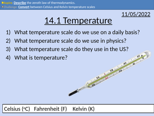 OCR A level Physics: Thermal Physics | Teaching Resources