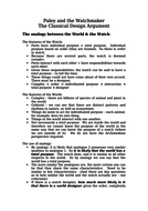 Notes on Paley and the Watchmaker Analogy by Marcushall6 | Teaching ...