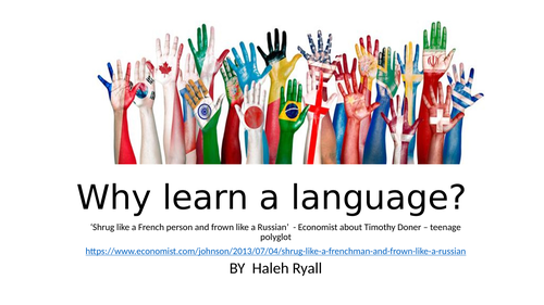 Why learn a language? | Teaching Resources