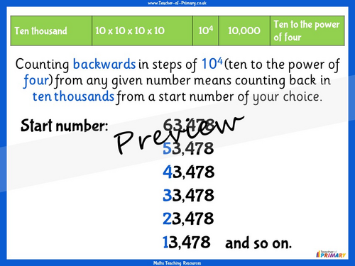 Counting Forwards or Backwards in Powers of 10 - Year 5 | Teaching ... Counting Forwards or Backwards in Powers of 10 - Year 5 | Teaching ...