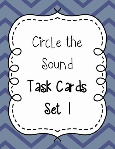 Circle the Sounds QR Code Task Cards Sets 1 to 3 | Teaching Resources