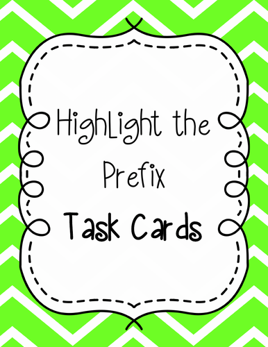 Highlight the Prefixes QR Code Task Cards FREEBIE | Teaching Resources