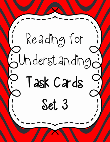 Read for Understanding QR Code Task Cards Sets 1 to 3 | Teaching Resources