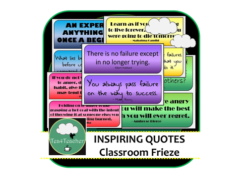 x50 Printable FAMOUS QUOTES for Classroom Decoration Famous Quotes ...