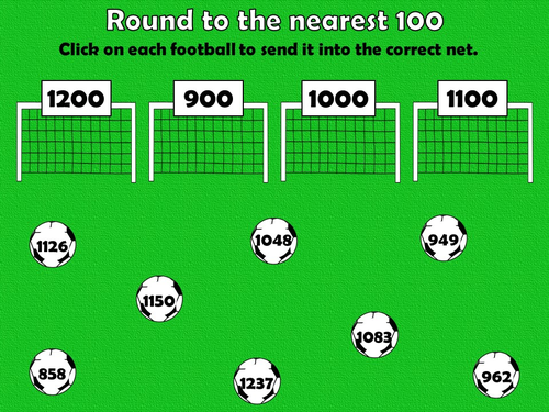 Football Rounding - Rounding Numbers to the Nearest 10, 100 and 1000 ...
