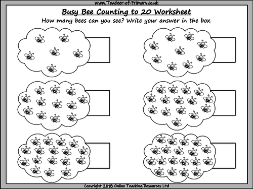 Busy Bee Counting Game | Teaching Resources