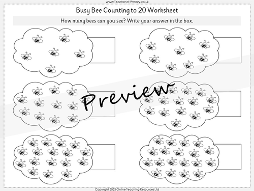 Busy Bee Counting Game | Teaching Resources